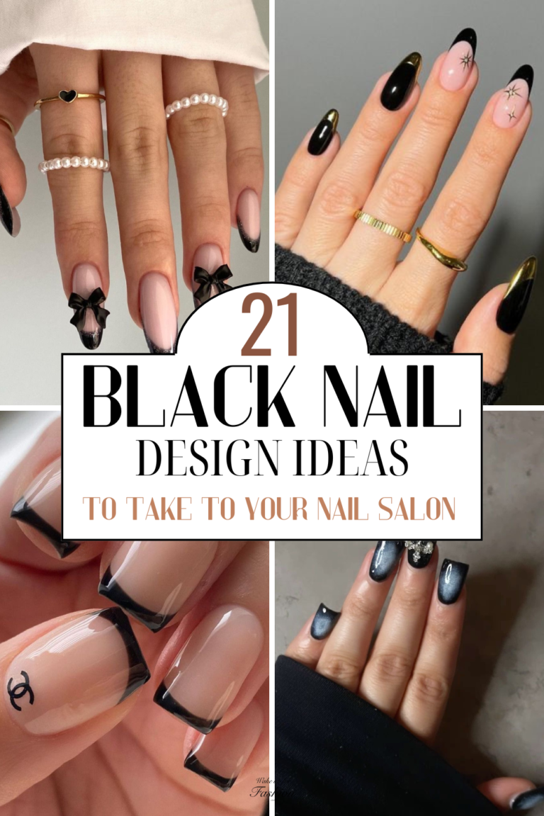 21 Black Nail Designs To Get Done At Your Nail Salon - Wake Up For Fashion